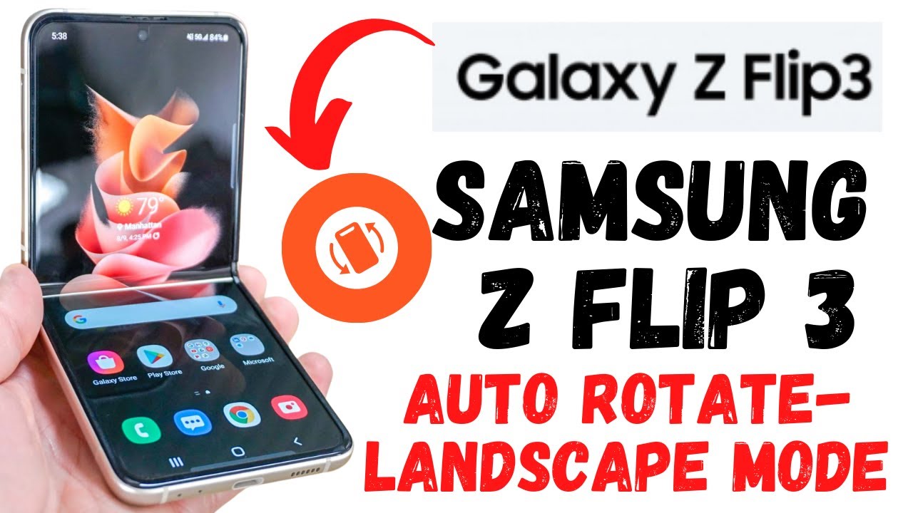SAMSUNG Z flip 3 : Auto Rotate-Landscape Mode in Samsung Z flip 3 how ...