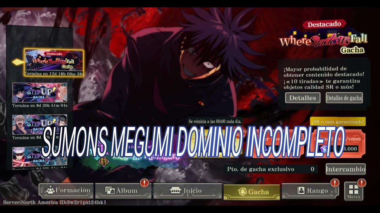 SUMMONS MEGUMI DOMINIO INCOMPLETO - YouTube