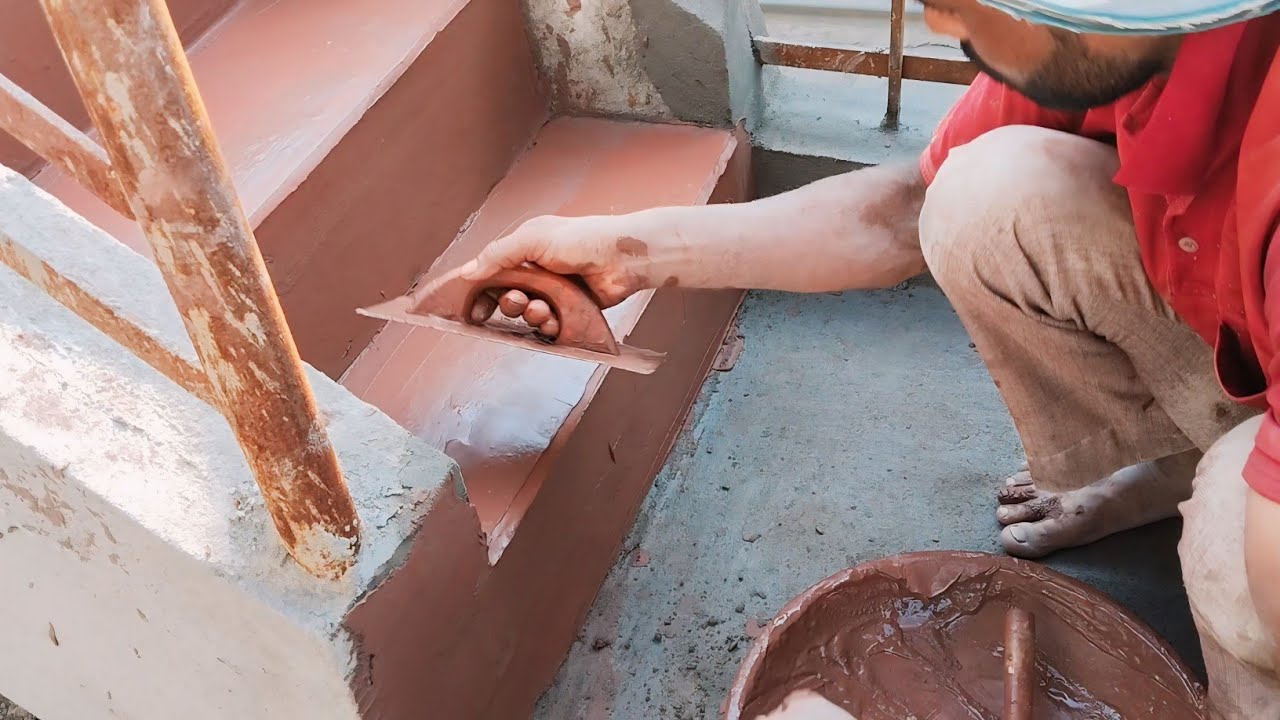 Stairs simple laying plastering in constructionindia city in # ...