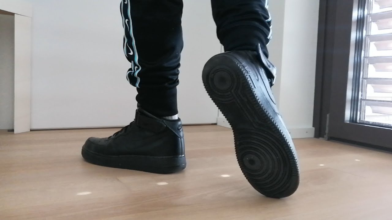 Presenting my Collection: Nike AF1 Mid Black - YouTube