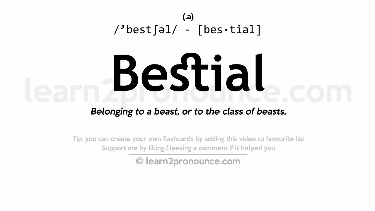 Pronunciation of Bestial | Definition of Bestial - YouTube