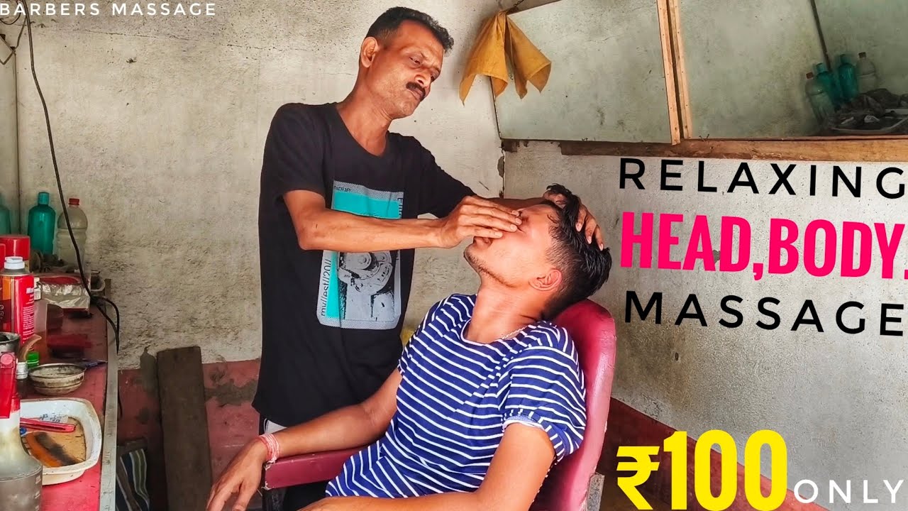 Road Side Bengali Barber Amazing Head And Body Massage Therapy 💆‍♂️ ...