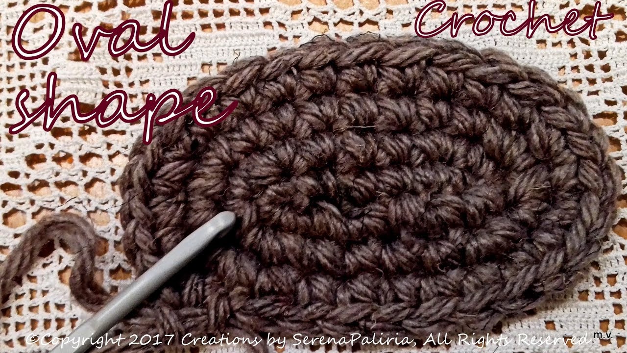 Crochet Oval Shape-Crochet with the Spiral Technique-Crochet along both ...