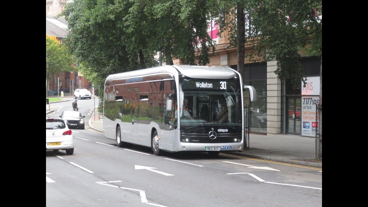 Nottingham City Transport - Mercedes E-Citaro demo 999 (MB21 BUS) ride ...