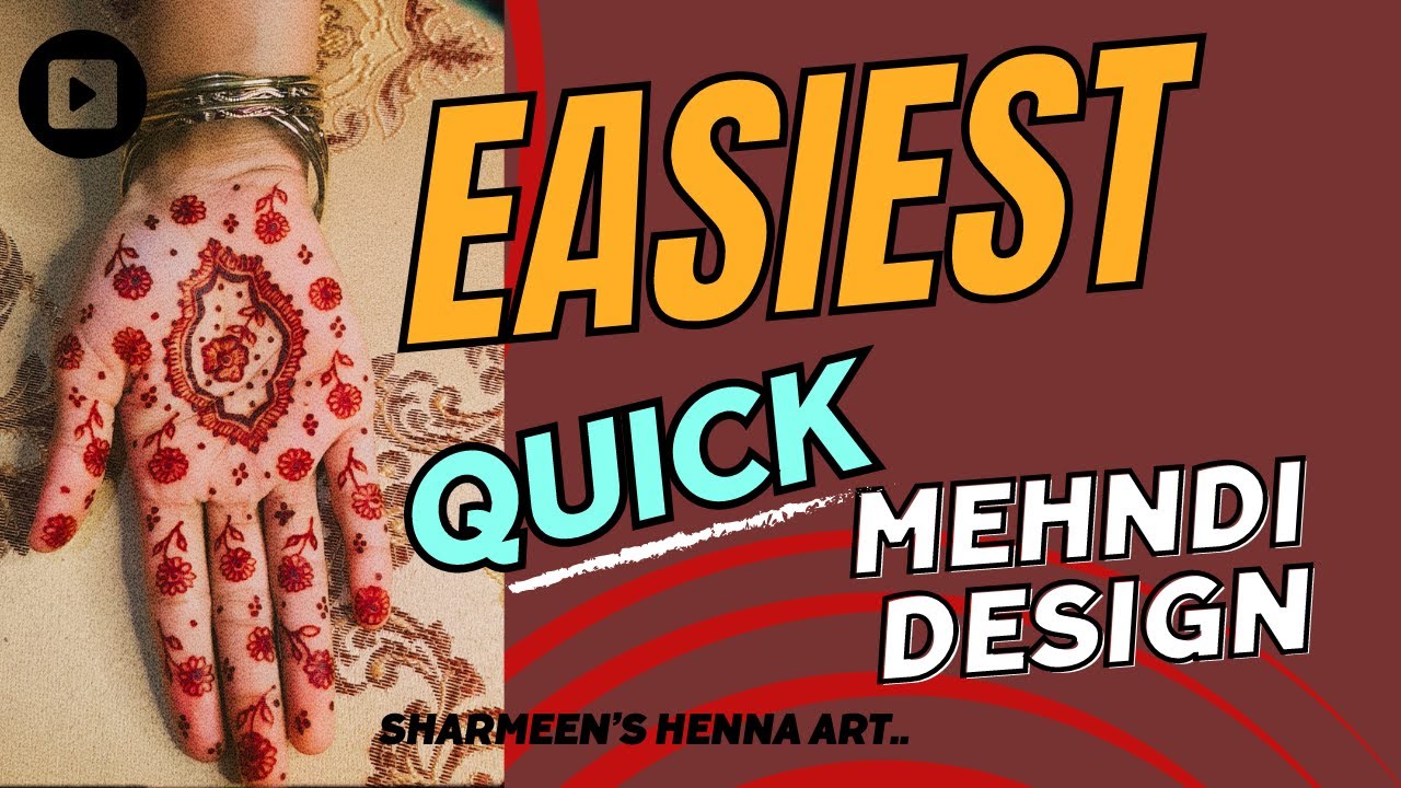 Front side Easy and Beautiful Mehndi design 😍 - YouTube