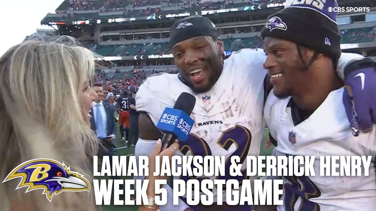 Lamar Jackson & Derrick Henry speak on Raven's offensive performance ...