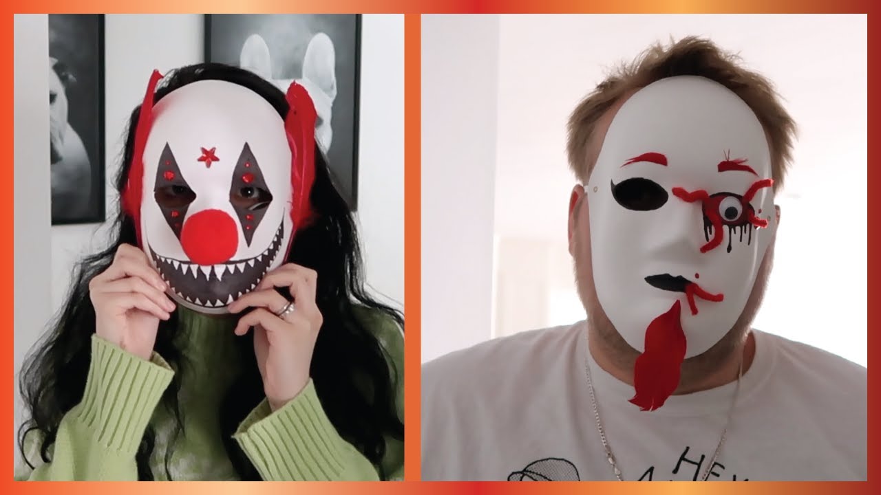 We Made Our Own CREEPY Masquerade Masks - YouTube