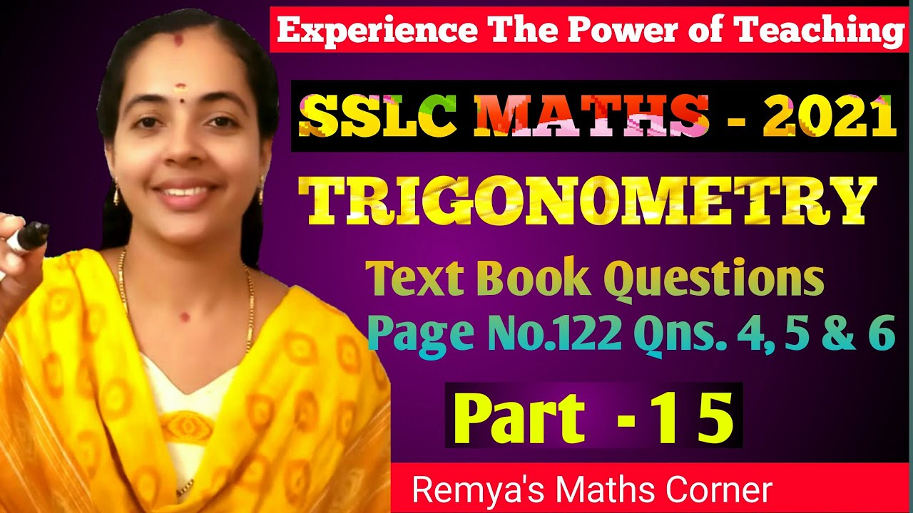TEXT BOOK QUESTIONS | PART 15 | TRIGONOMETRY | SSLC MATHS CHAPTER 5 ...