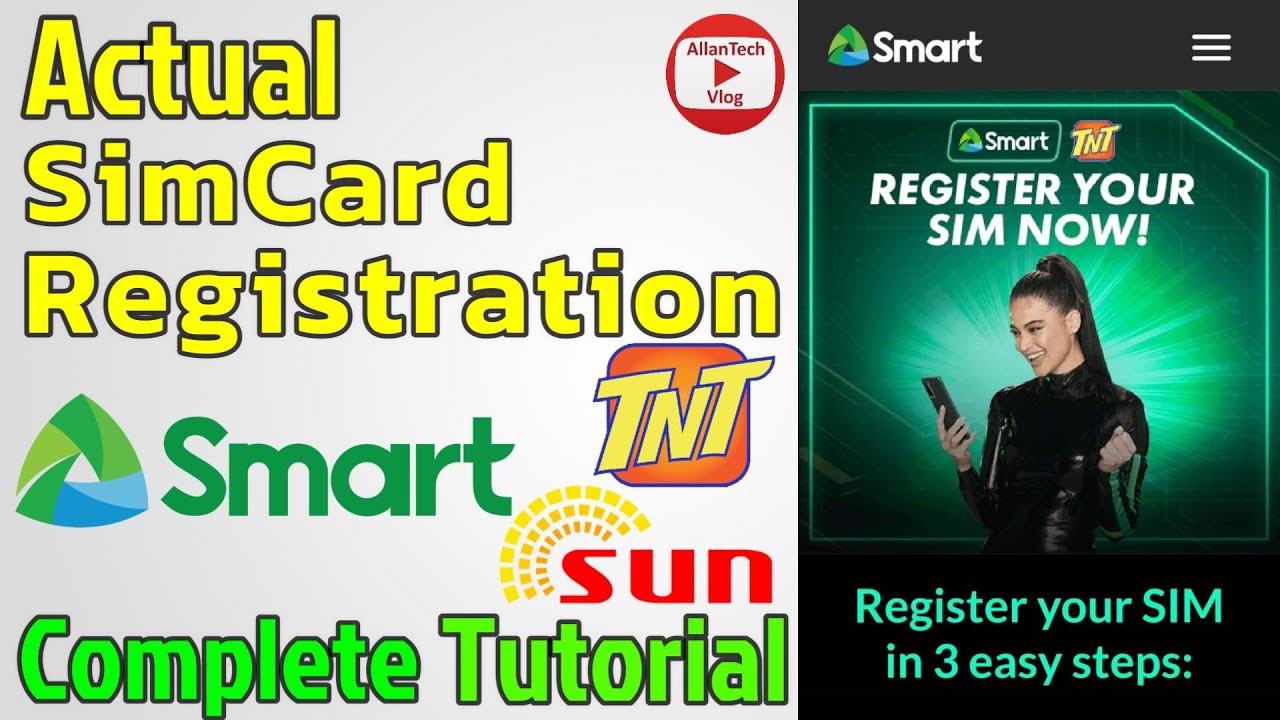 SIMCARD REGISTRATION FOR SMART/TNT/SUN COMPLETE TUTORIAL - YouTube