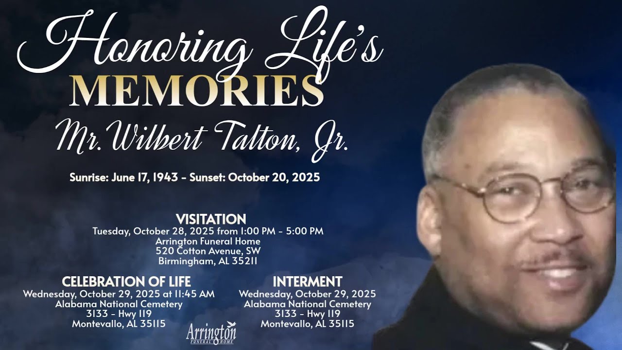 Celebration of Life for Mr. Wilbert Talton, Jr. - YouTube