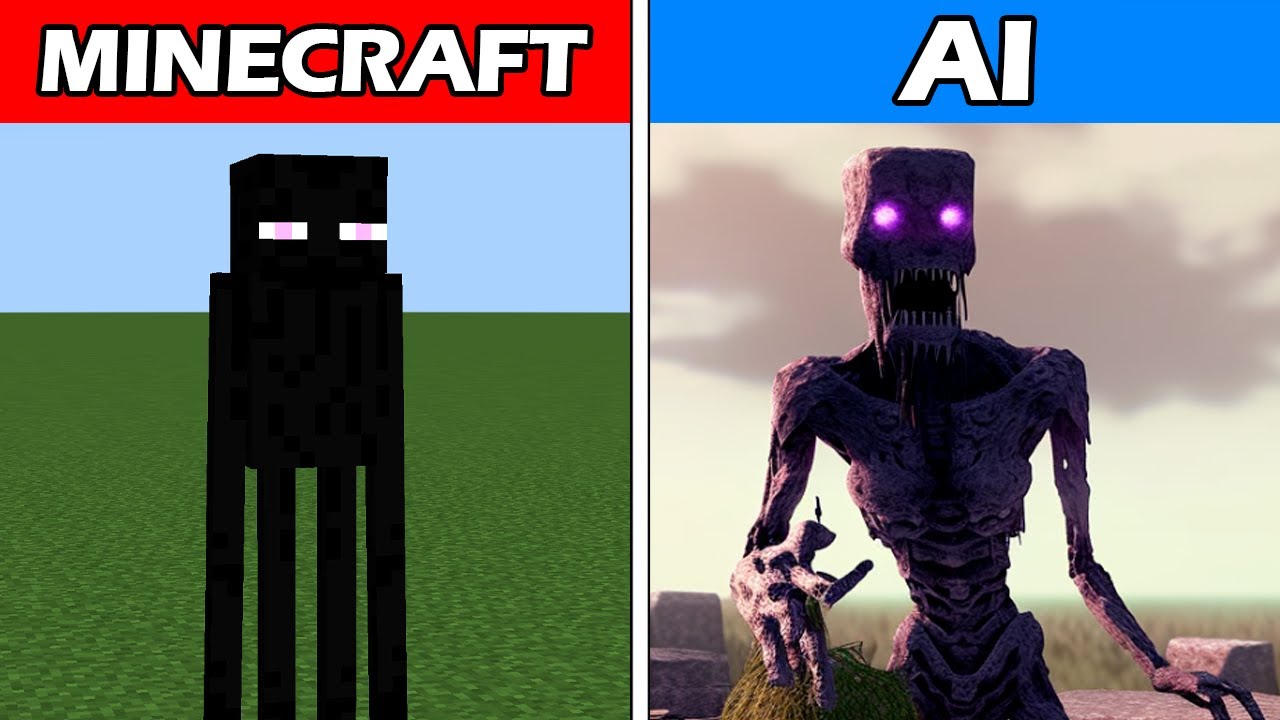 Minecraft vs AI / Realistic Minecraft / Minecraft AI Generated - YouTube