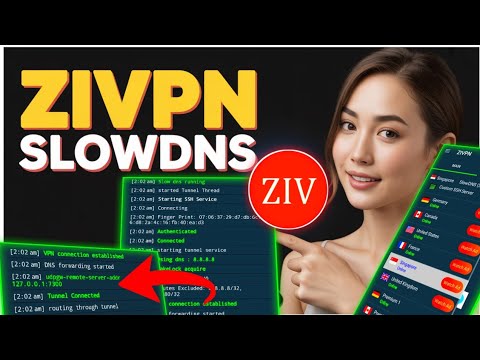 How to setup ZIVPN SLOWDNS for CUSTOM and BUILT-IN SERVERS for UNLIMITED and FAST browsing 