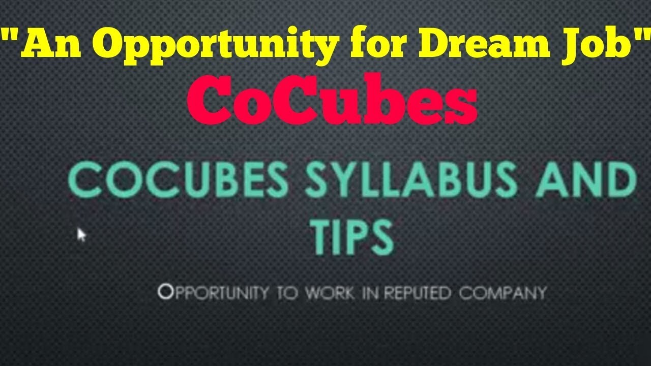 CoCubes Syllabus and Tips: An Opportunity for work in Reputed Company ...