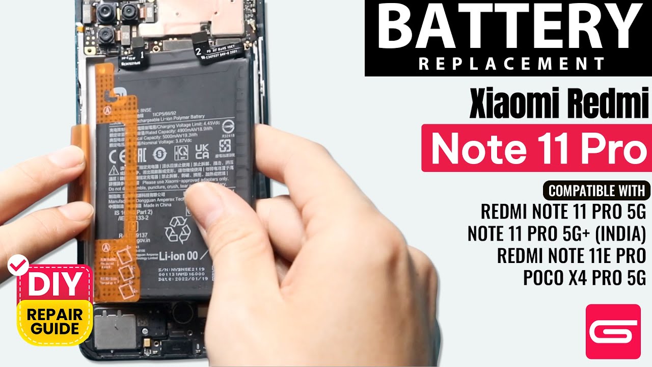 Xiaomi Redmi Note 11 Pro Battery Replacement | Note 11 Pro / Poco X4 ...