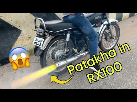 Patakha in RX100 | How to make patakha in rx100 stock exhaust | RX100 ...