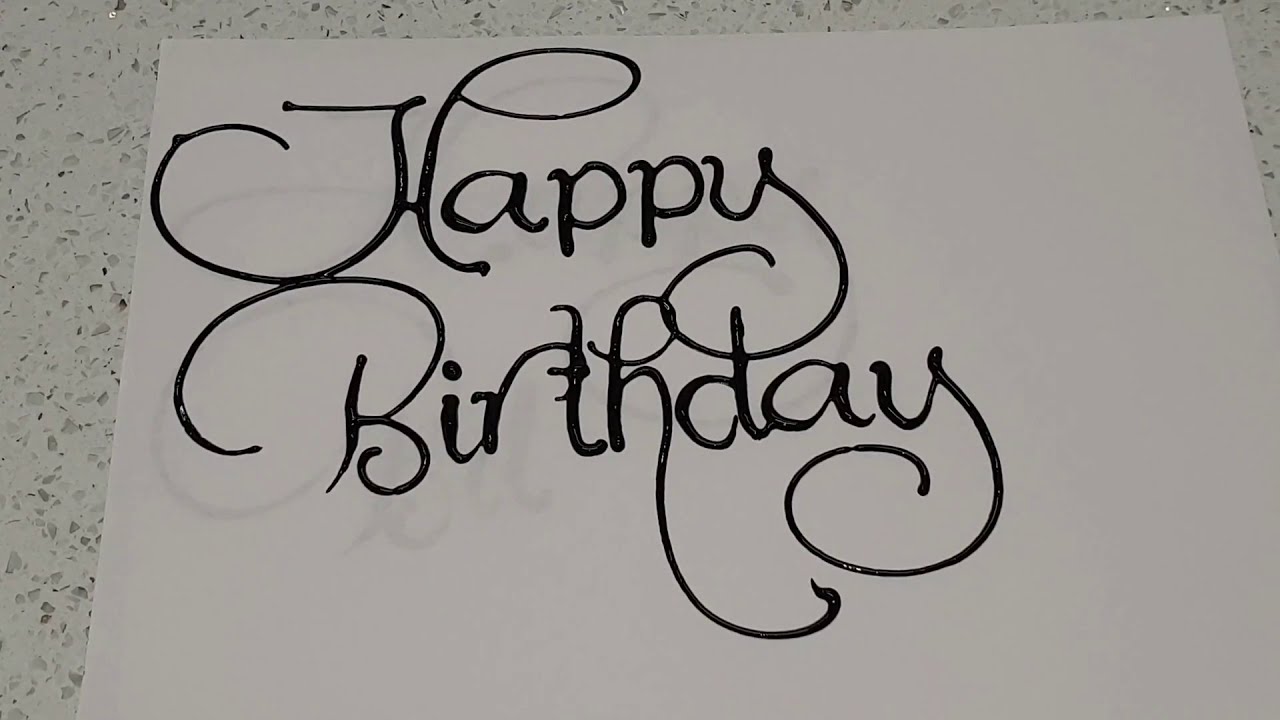 CAKE CALLIGRAPHY WRITING TECHNIQUES IN DIFFERENT STYLES - YouTube