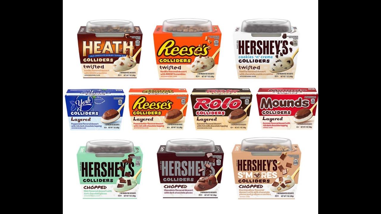 Food review of rolo colliders & reese's colliders - YouTube