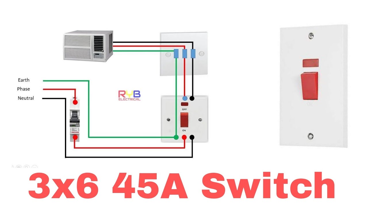 How to install 3x6 45A A/C Switch কিভাবে 3x6 45A A/C Switch লাগাবেন ...