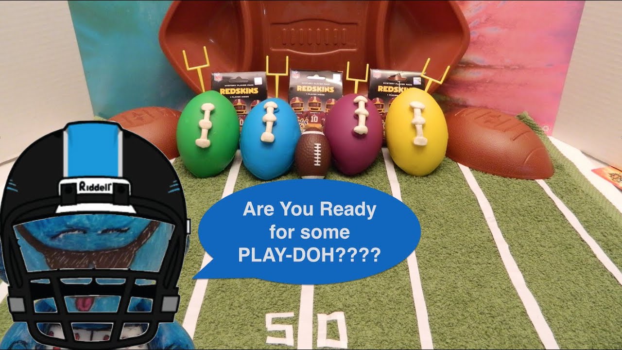 TeenyMates NFL Blind Bag Toys in Play-Doh Surprise Footballs - YouTube