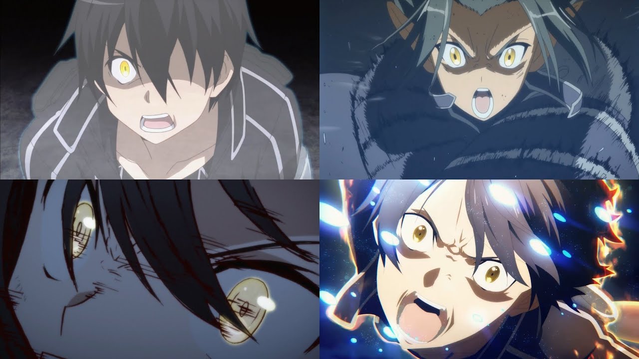 Every Kirito Golden Eyes Scene - YouTube