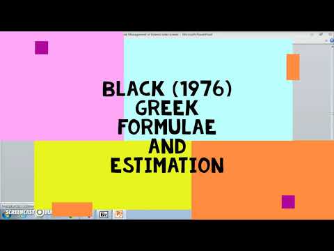 Black (1976) Greek Formulae and Estimation - YouTube