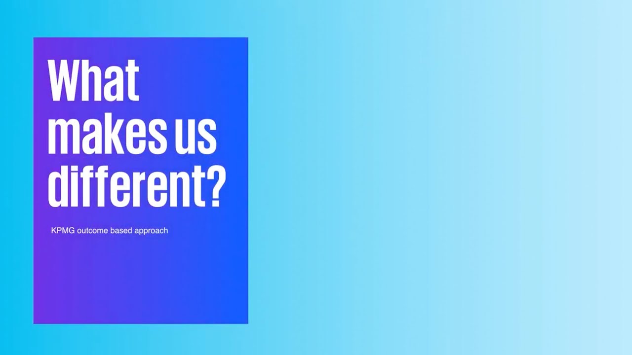 What makes us different? KPMG outcome based approach - YouTube