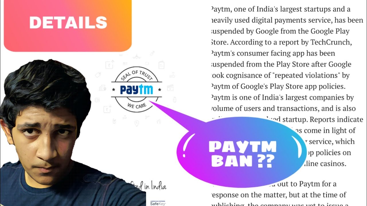 PAYTM BAN ??? !! FULL DETAILS !! - YouTube