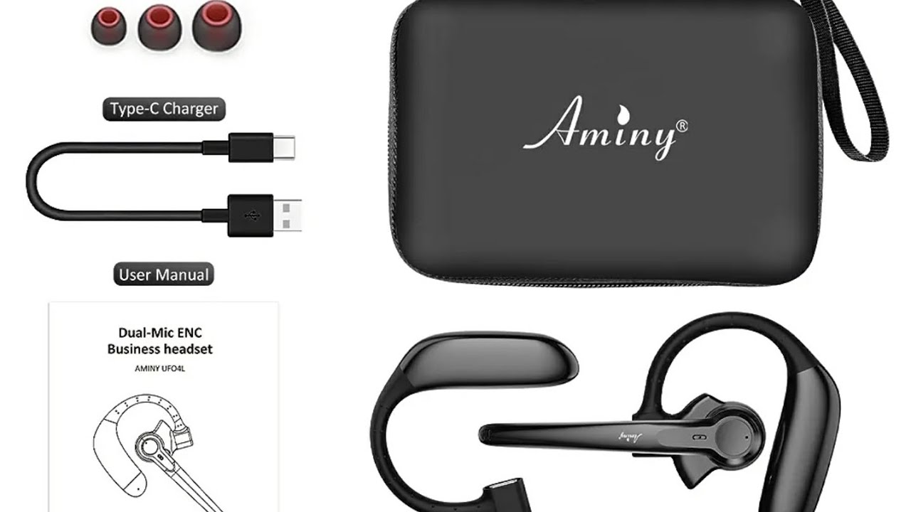 unboxing de los manos libres Bluetooth Aminy. 30 horas de batería ...