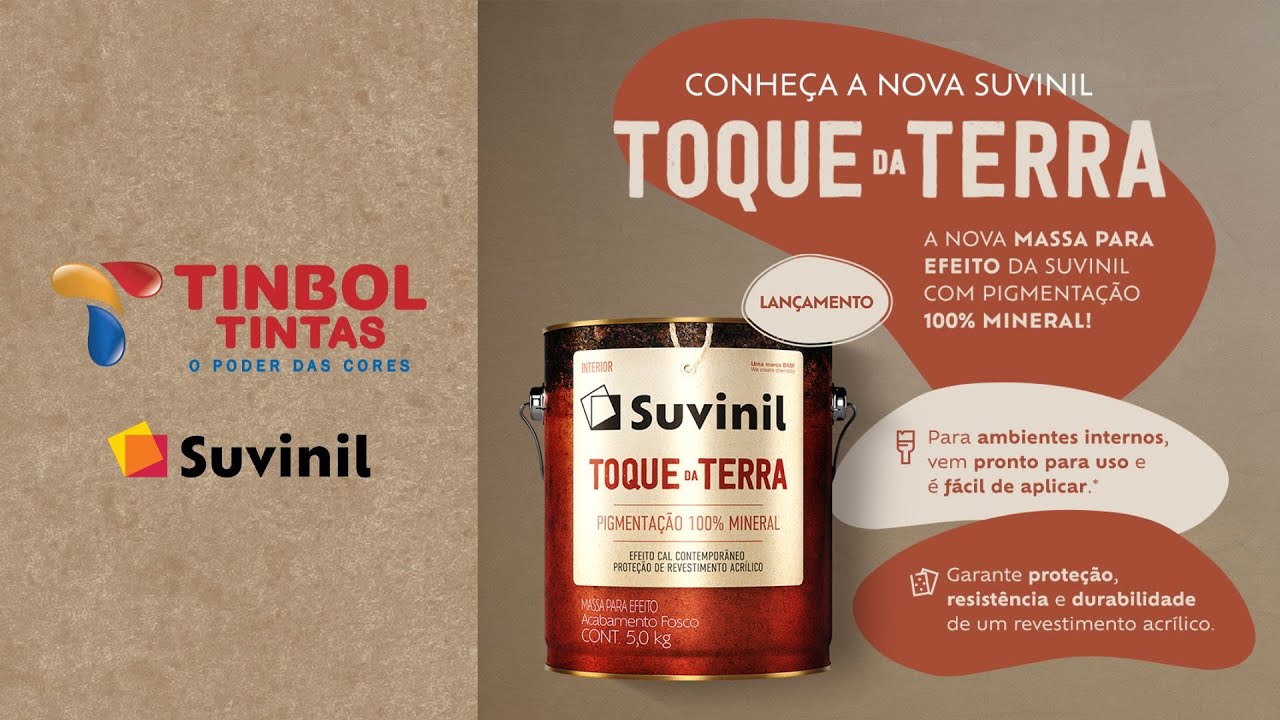 Suvinil Efeito Toque da Terra - Lançamento na Tinbol Tintas - YouTube