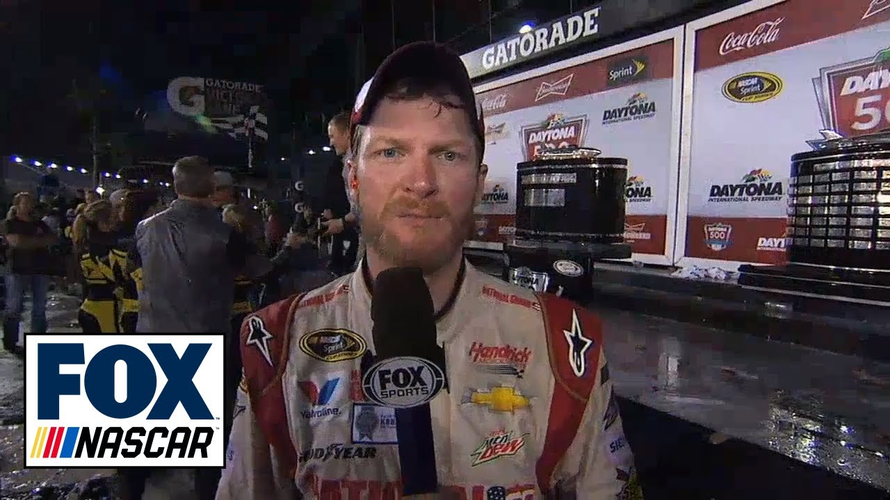NASCAR Victory Lane: Dale Earnhardt Jr. - 2014 Daytona 500 - YouTube