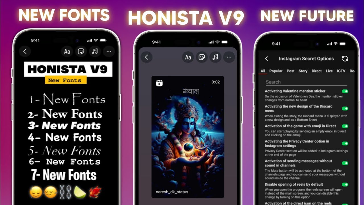 Honista V9 | Honista V9 New future | Honista V9 New Fonts| st insta | iOS instgram in Android ...