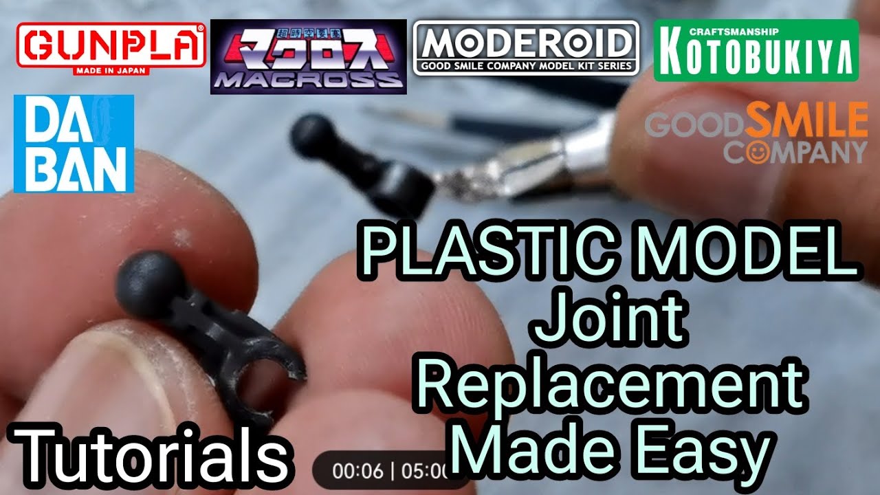 GUNPLA Plastic Joint Replacement Tutorial - Fixing Broken Plastic Model ...