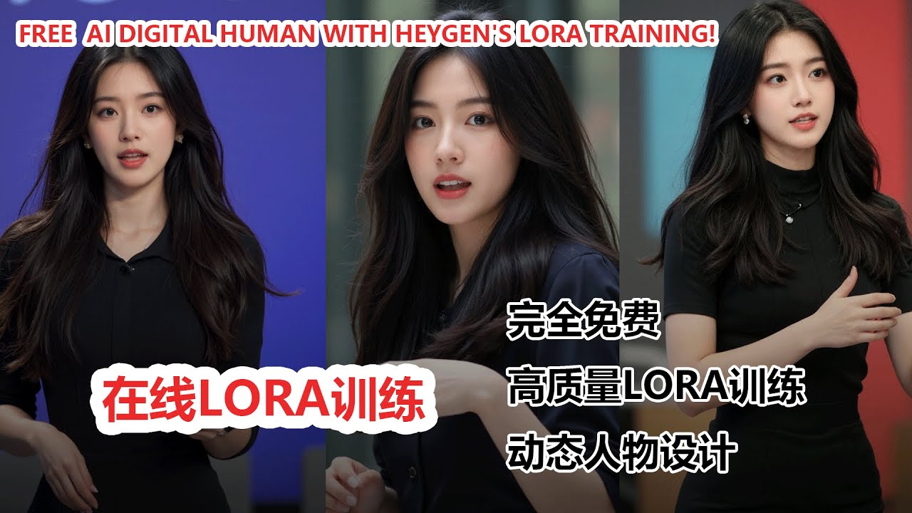 HeyGen 生成超高质量 Lora，免费打造你的AI数字人| FREE Custom AI Digital Human with ...