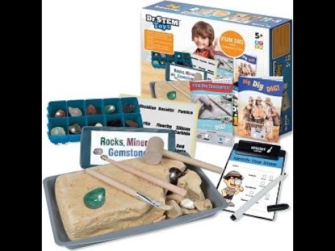 Rock And Gem Dig Set Dr. STEM Toys Rock & Gem Dig Kit - Science ...