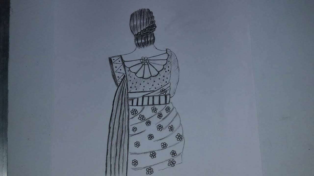 TanuRiya Mittal is live how to draw saree girl - YouTube