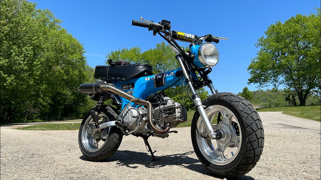 Icebear Champion CT70 clone backroad ride wheelies - YouTube