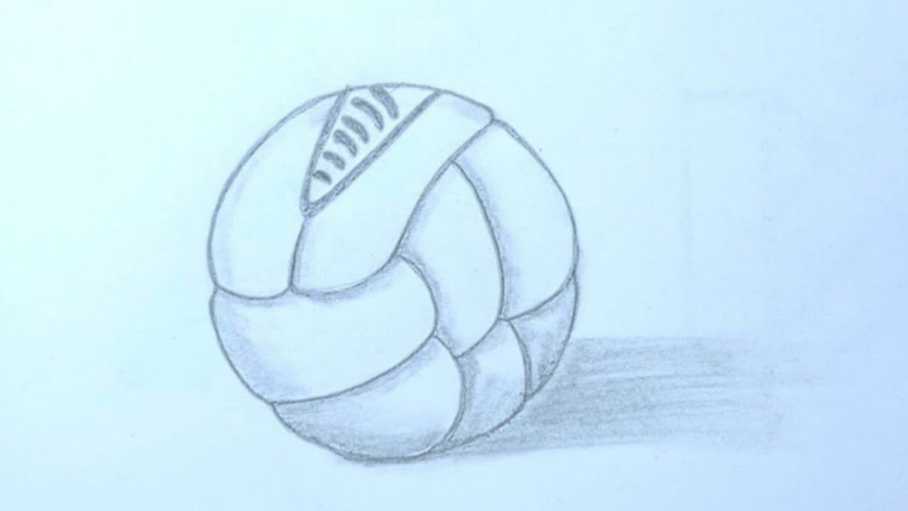 How To Draw Volleyball 🏐 Pencil Sketch Step By Step (Very Easy) Drawing ...