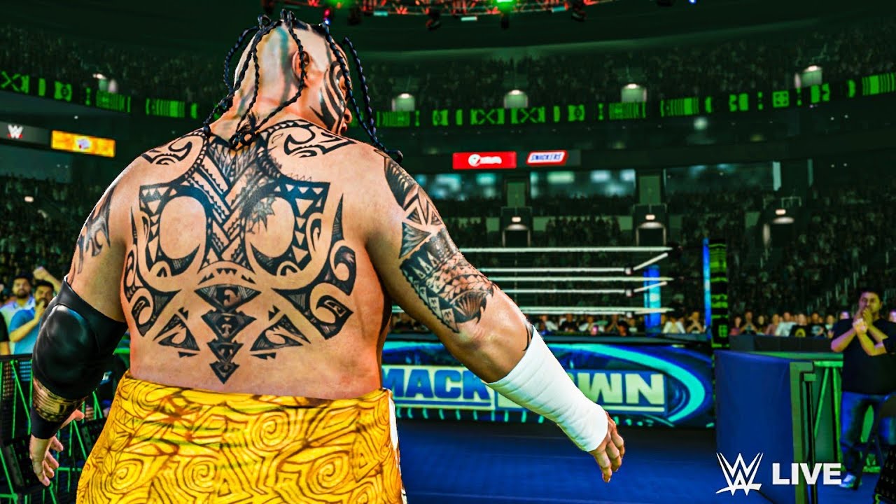 WWE 2K24 - Jey Uso vs. Umaga at Smackdown | Gameplay - YouTube