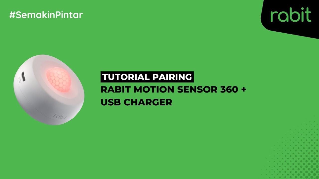 Tutorial Pairing : RABIT Motion Sensor 360 + USB Charger - YouTube