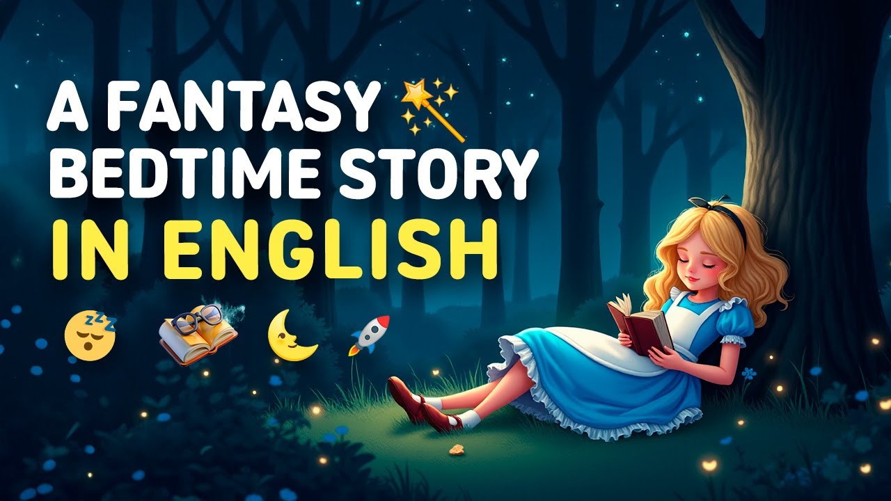 Easy Bedtime Story in English | Alice in Wonderland + Rain Sounds for ...