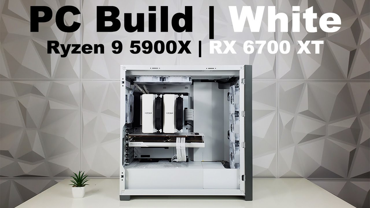 Gaming PC Build White | No RGB | Ryzen 9 5900X | 6700XT Hellhound ...