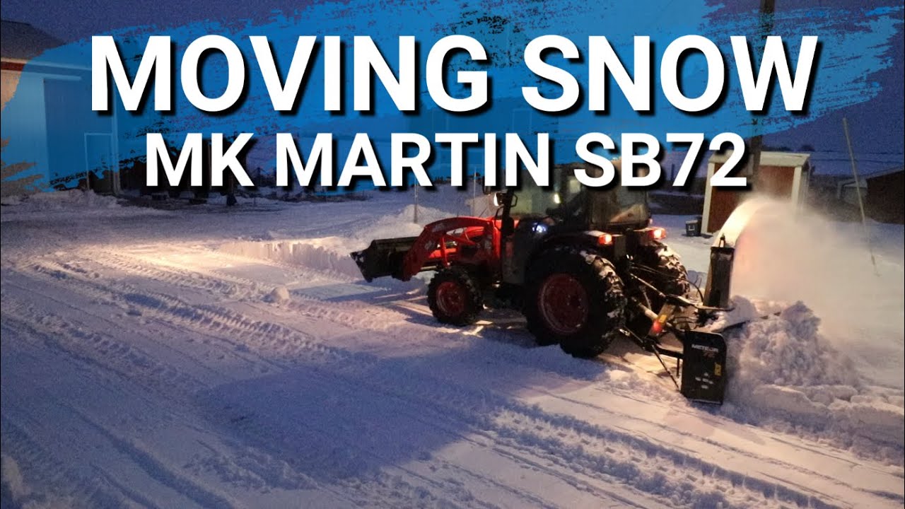 MK Martin 3 Point Hitch Snow Blower Meteor SB72 On Kioti DK 5310 ...