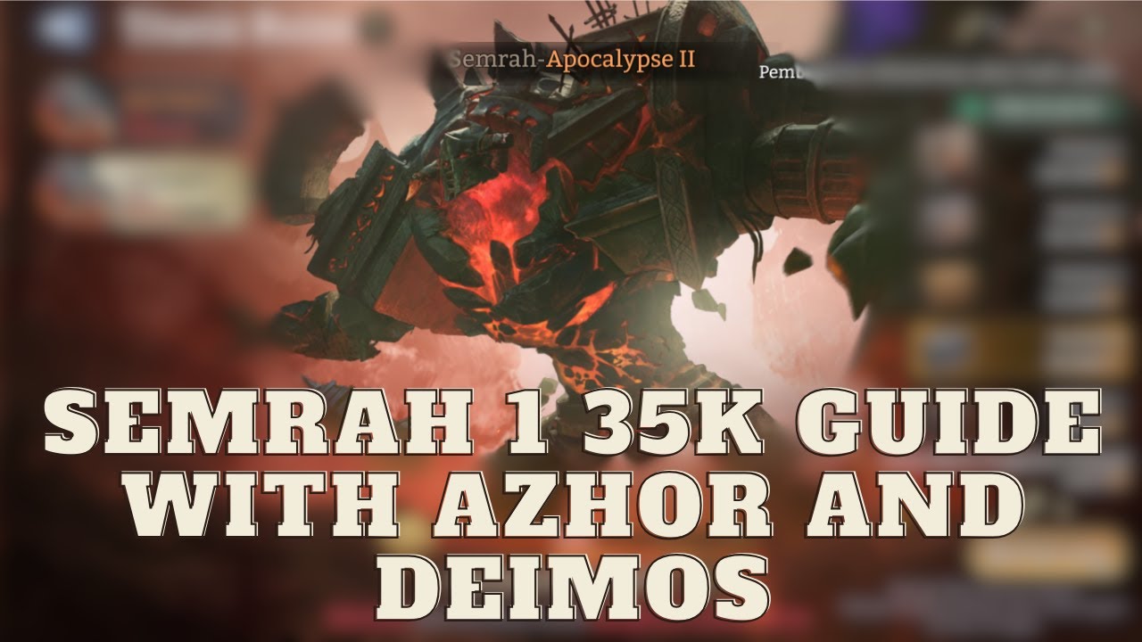 Watcher of Realms Semrah 1 35K Guide with Azhor and Deimos - YouTube