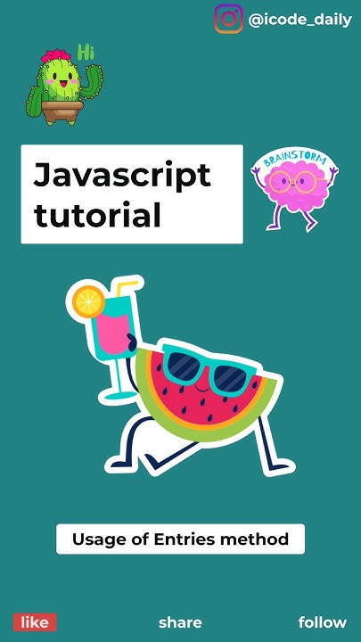 Usage of "entries" in js #ytshorts #shortvideos #viral #programming #coding #shortsviral #js # ...