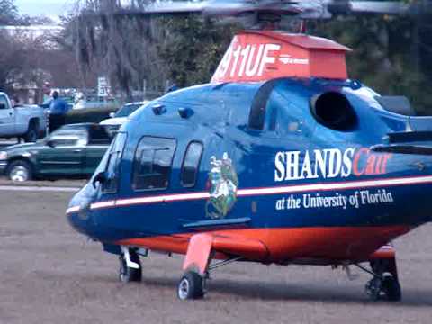 An Augusta 109 Helicopter. University of Florida Shands Cair Helicopter ...