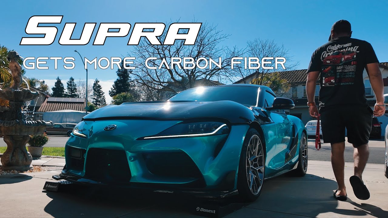 Installing More Carbon fiber on the Supra - YouTube