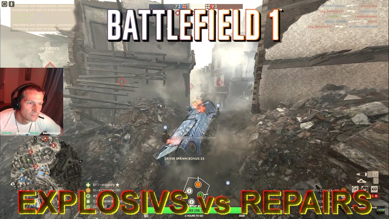 Battlefield 1 - Explosives vs repairs on Amiens - YouTube
