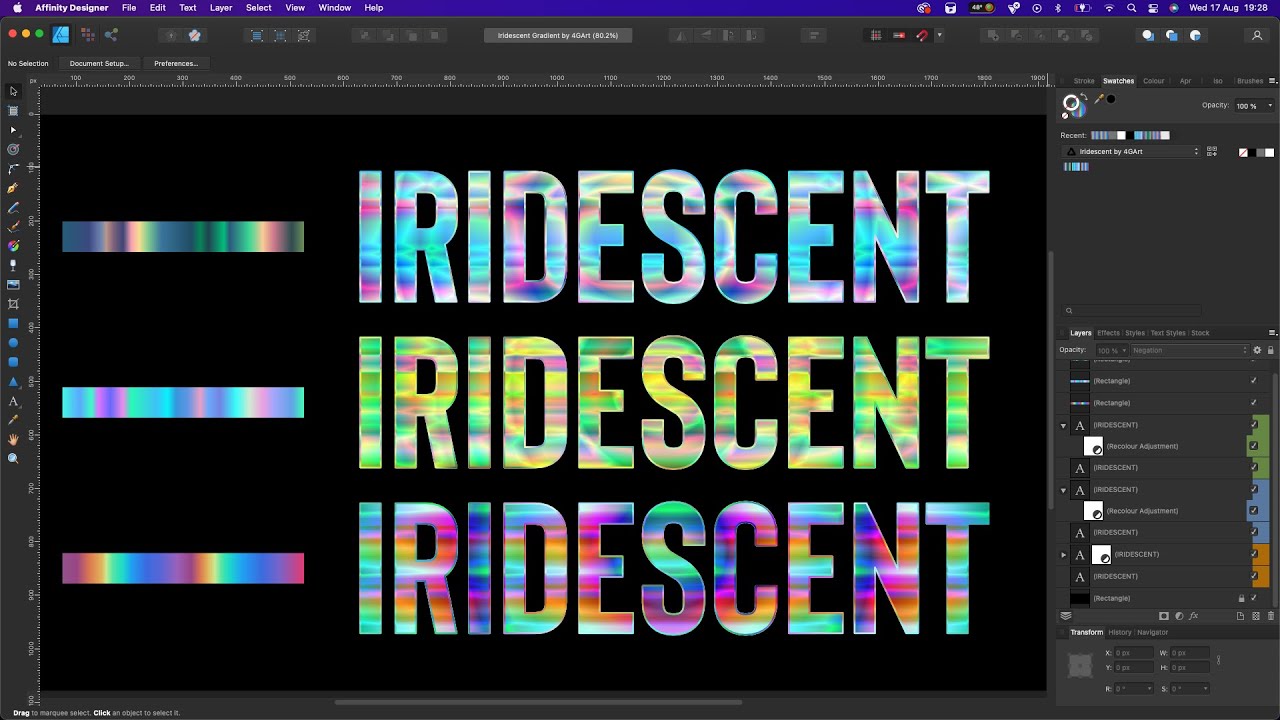 Affinity Secret Iridescent Effect | Affinity Designer Tutorial - YouTube