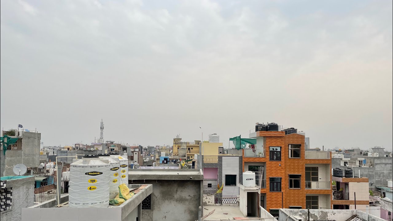 4K Rooftop view | Before rain weather | iPhone shots | 4k Ambient ...