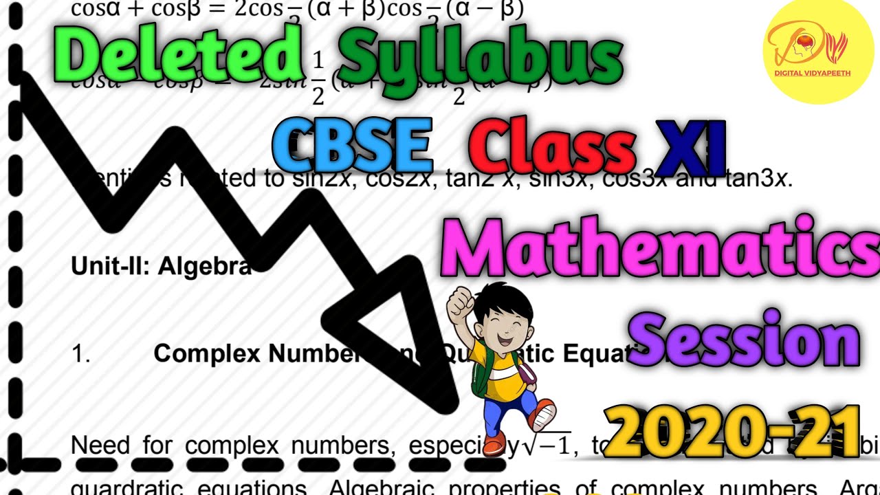 List of Deleted Syllabus, Questions and Exercise of Class XI ...